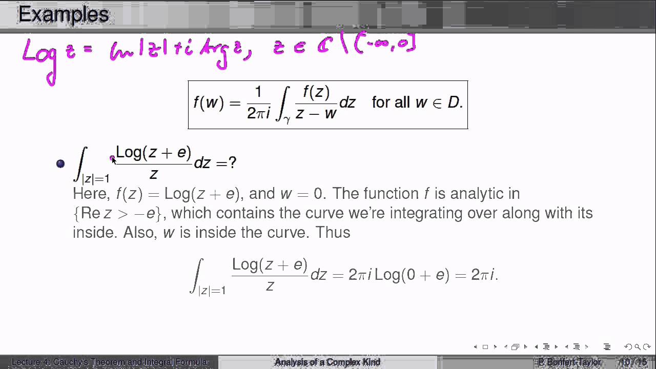 Week5lecture4 Cauchys Theorem And Integral Formula Youtube