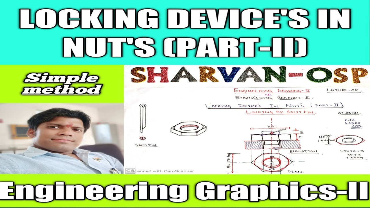 Locking Device In Nut (Part-II) /Locking By Split Pin - YouTube
