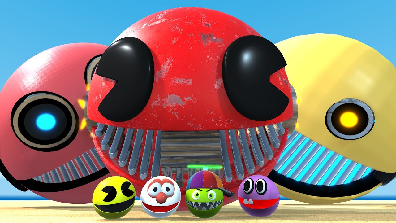 Pacman vs Monsters Best Compilation | Pacman & Mecha Dog & Droid Pacman ...