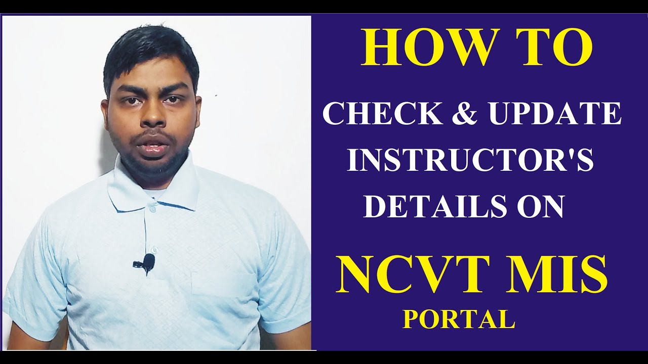 Updating Instructors details on NCVT MIS Portal || How to Check ...