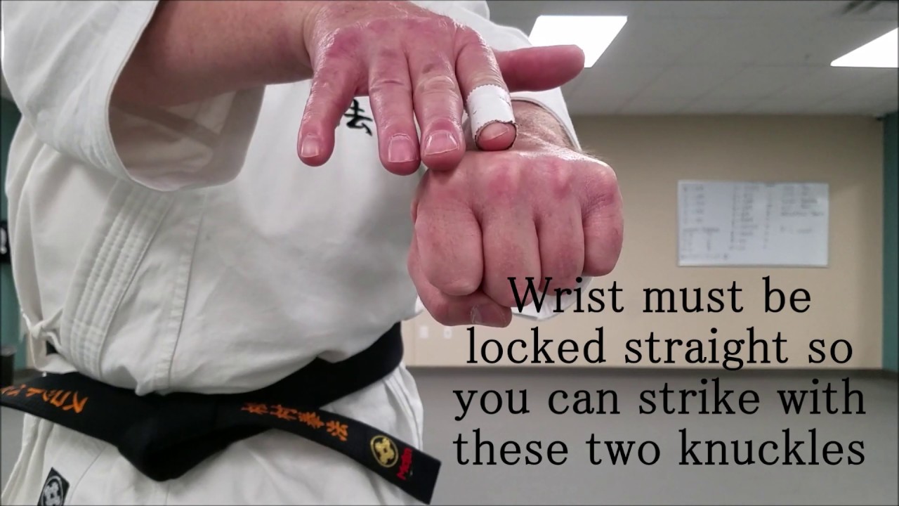 Making a Fist and 4 basic strikes for Orange Belt - YouTube