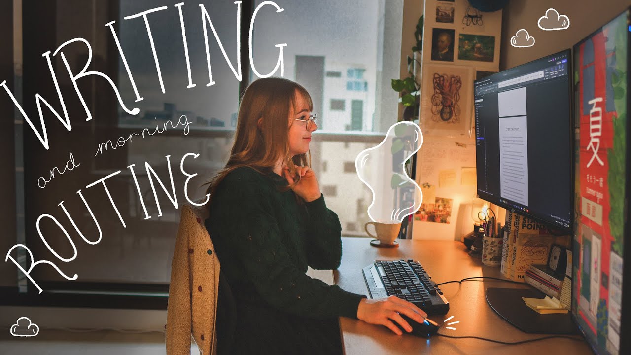 my cozy, productive writing (& morning) routine ☕🖋️ - YouTube
