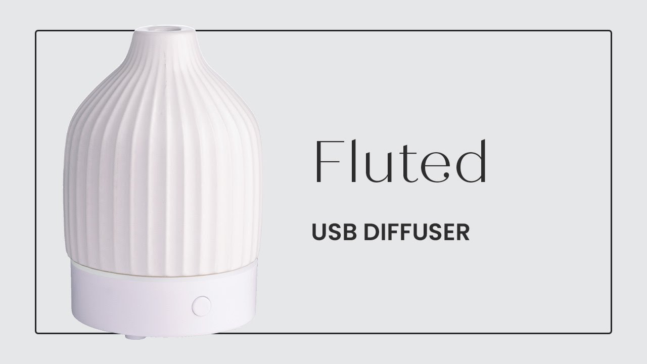 Fluted USB Ultrasonic Diffuser | Airomé | Diffusers and Essential Oils ...