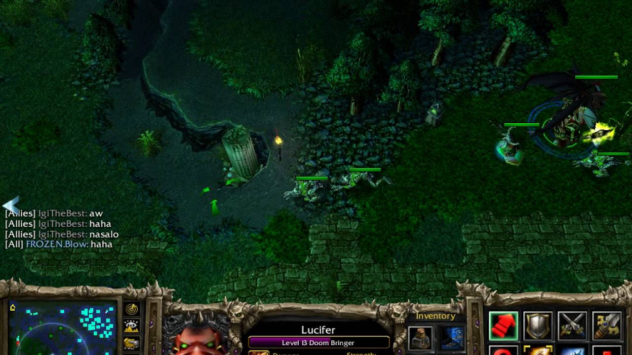 Warcraft 3 l Doom Bringer Gameplay l Dota 1 #1 Part 3 - YouTube
