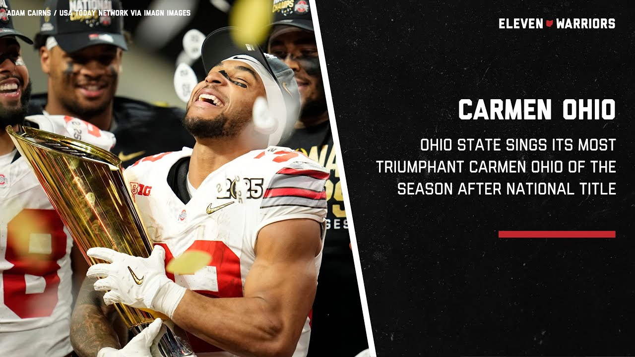 Ohio State sings Carmen Ohio after national championship win - YouTube