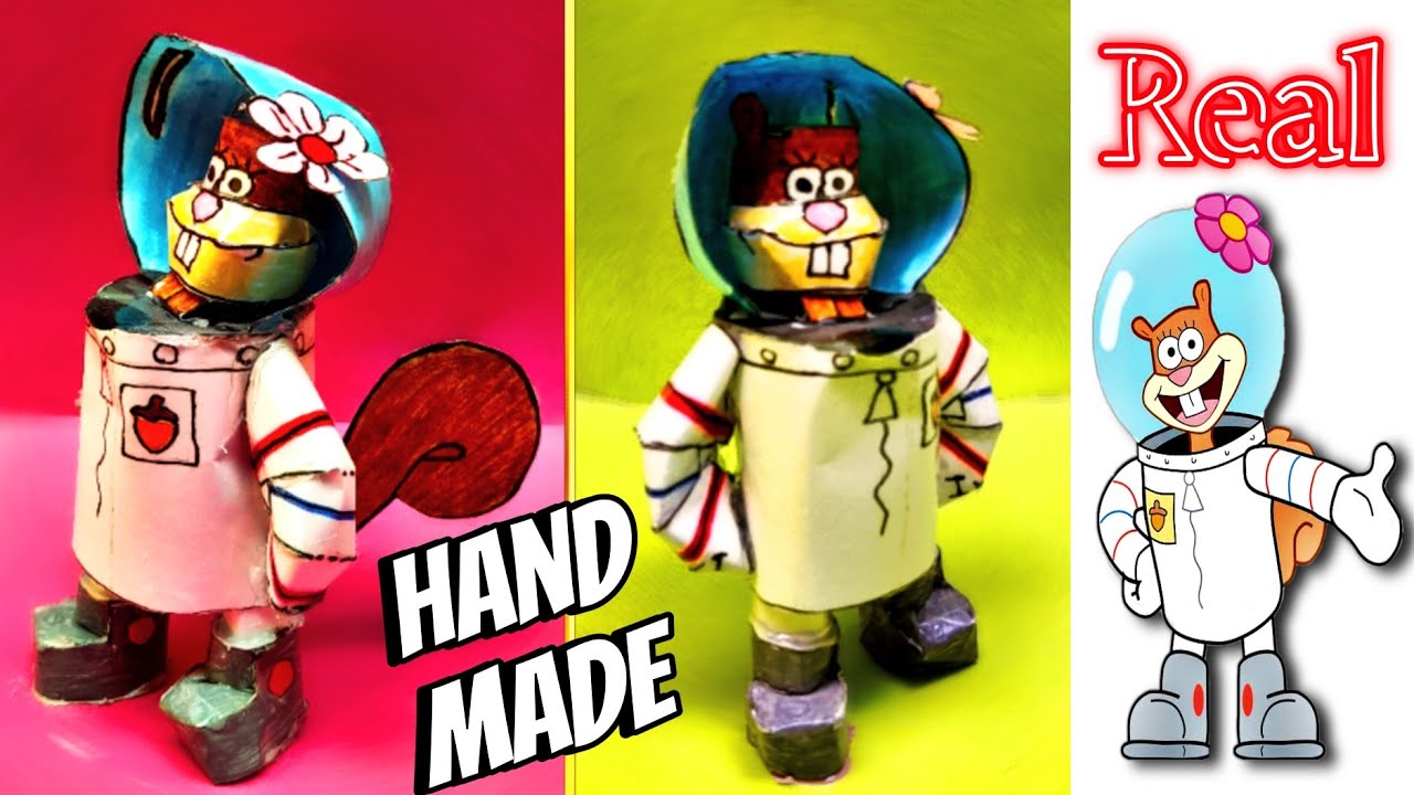 DIY/Adventure in the paper world:How to make Sandy Cheeks cartoon ...
