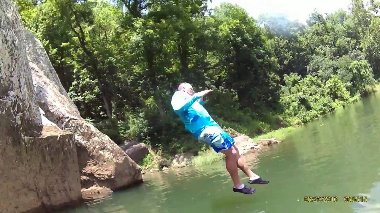 Daring Jump into Long Pool - YouTube