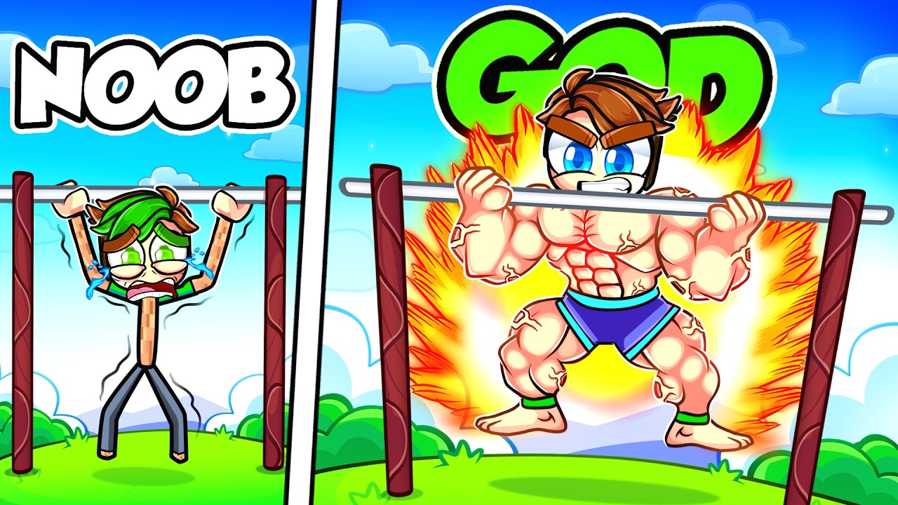 Upgrading NOOB to GOD in Roblox Muscle Race Clicker - YouTube