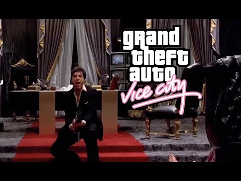 Scarface Mansion Shootout with GTA: Vice City Theme - YouTube