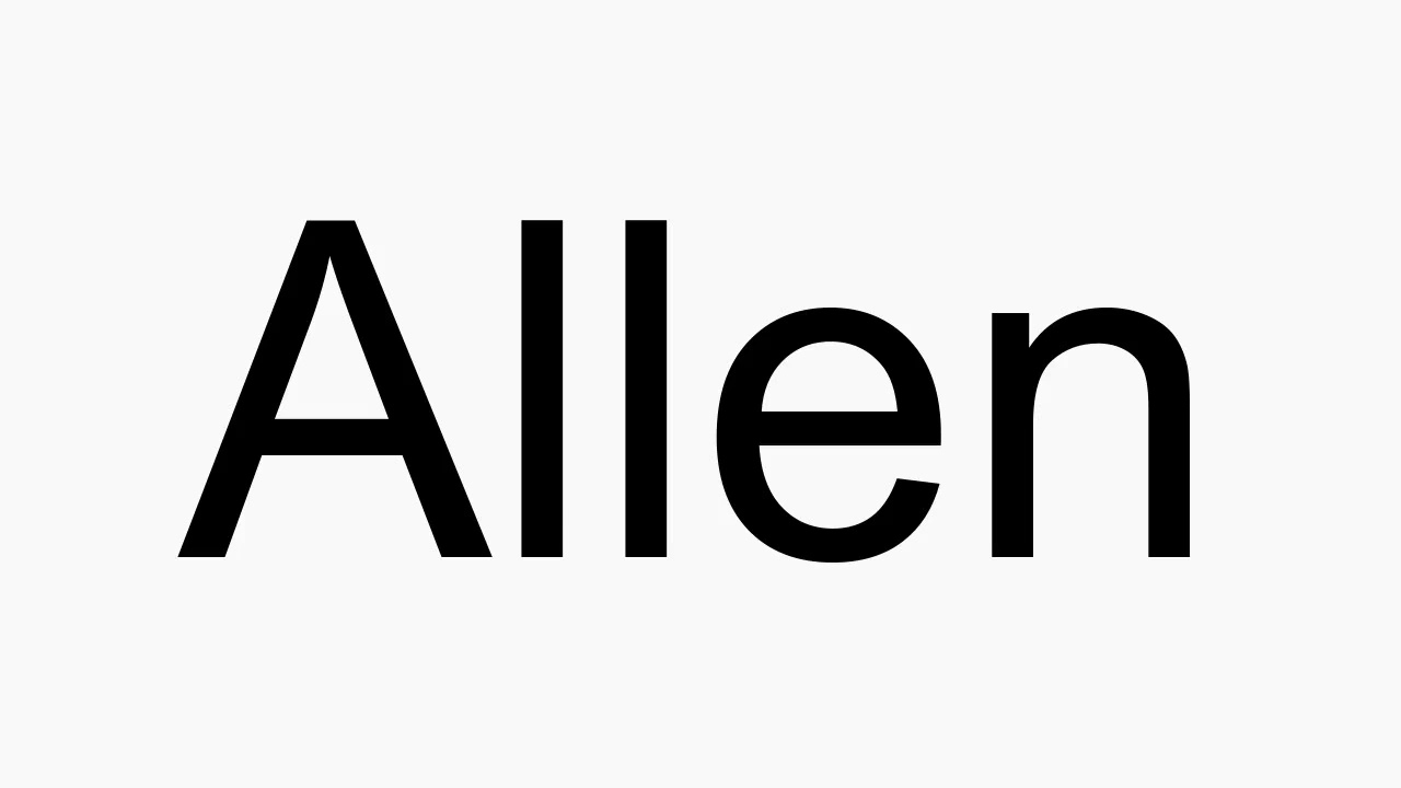 How to pronounce Allen - YouTube