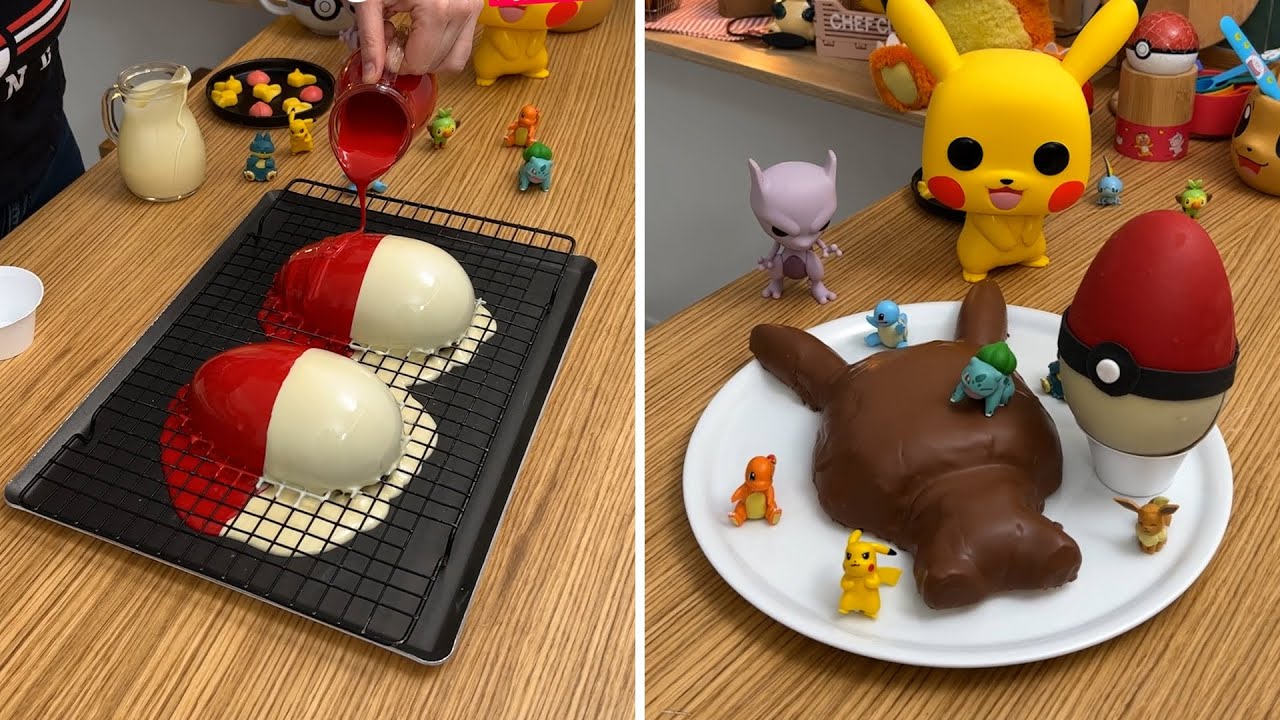 Pokemon Chocolate Easter Recipe | Marshmallow Pikachu & Chocolate Egg ...