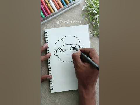 How to draw a Boy face | How to draw a boy Face easy step by step ...