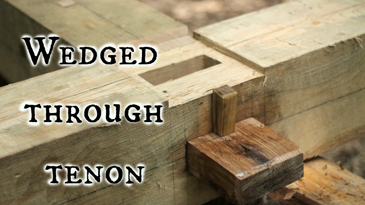 Our Timber frame cabin Part V: Wedged through tenons - YouTube