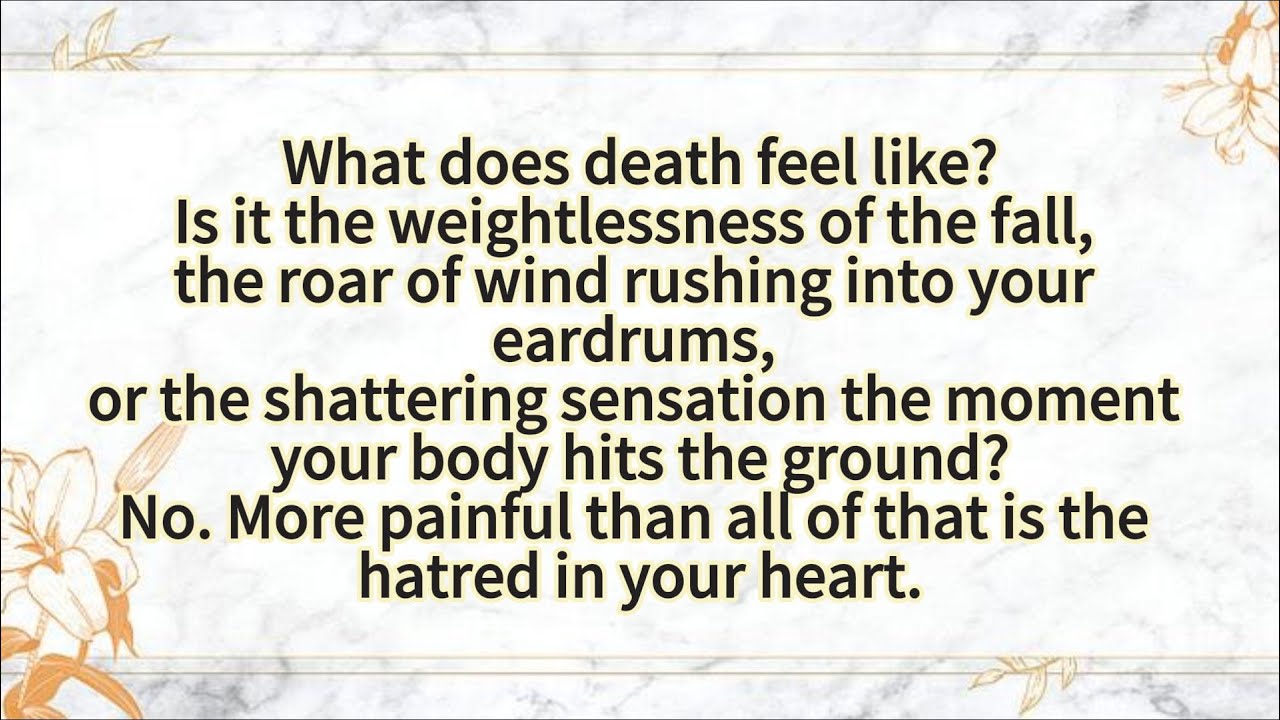 What does death feel like?Is it the weightlessness of the fall, - YouTube