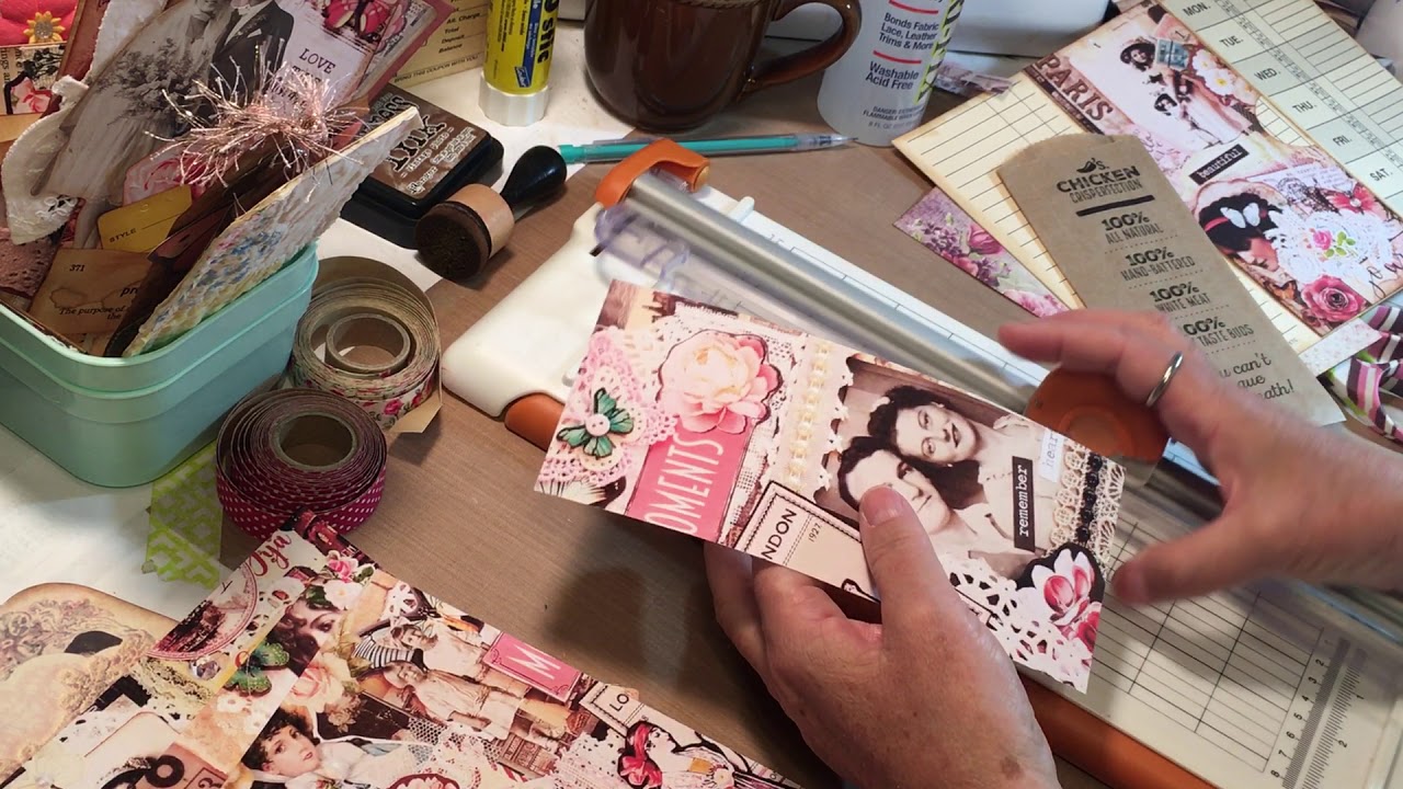 Craft with Me - Trifold Time Card (Part 1) - YouTube