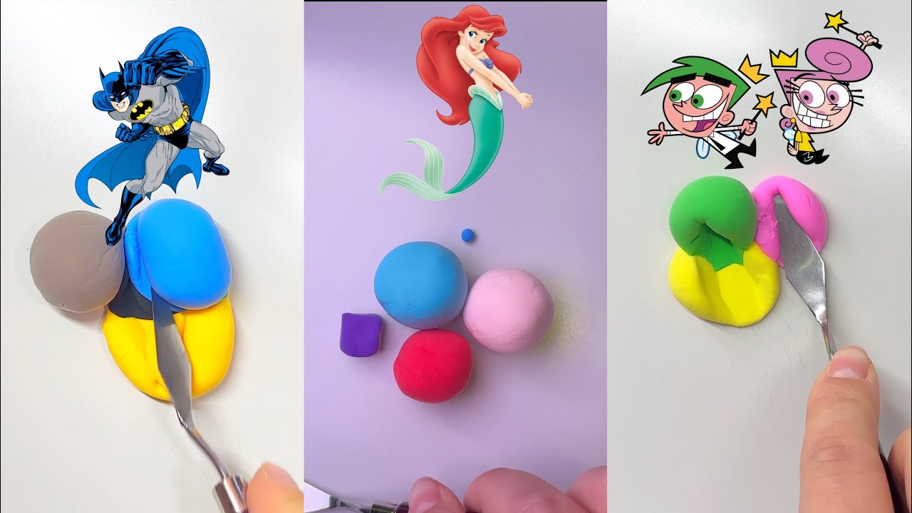 Color mix clay | cartoons and emoji 🌎💚💛 - YouTube