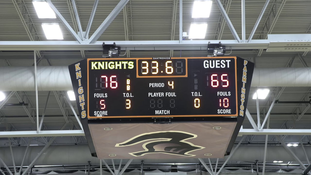 01-08-21 Varsity Boys Basketball Farmington Knights vs Central Rebels ...