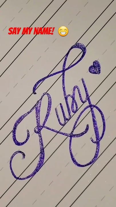 #lettering #calligraphy #youtubeshorts #ruby #beautiful #handwriting # ...