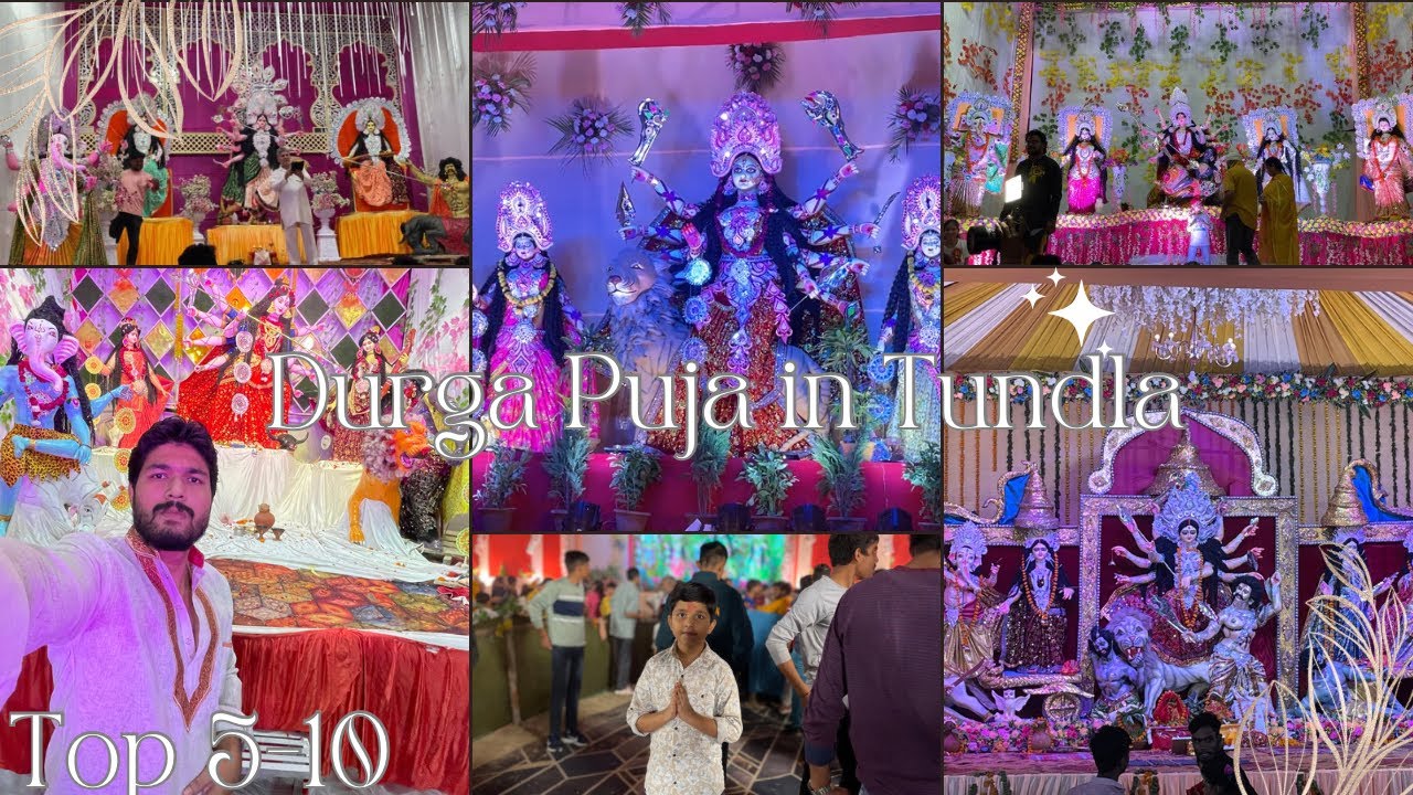 Top 5-10 In Tundla Durga Puja Pandal 🥰 | Navratri Special 😀🙏 - YouTube