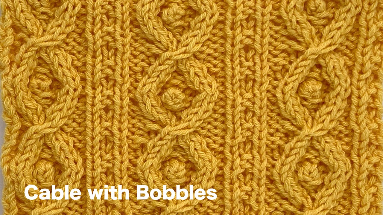 Cable With Bobbles | Cable Stitch Pattern For Sweaters - YouTube