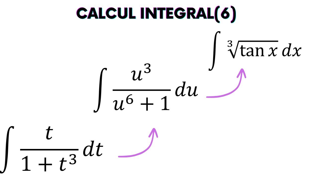 primitive/intégrale imbriquées t/(1+t^3)dt u^3/(u^6+1)du (sqrt(tanx ...