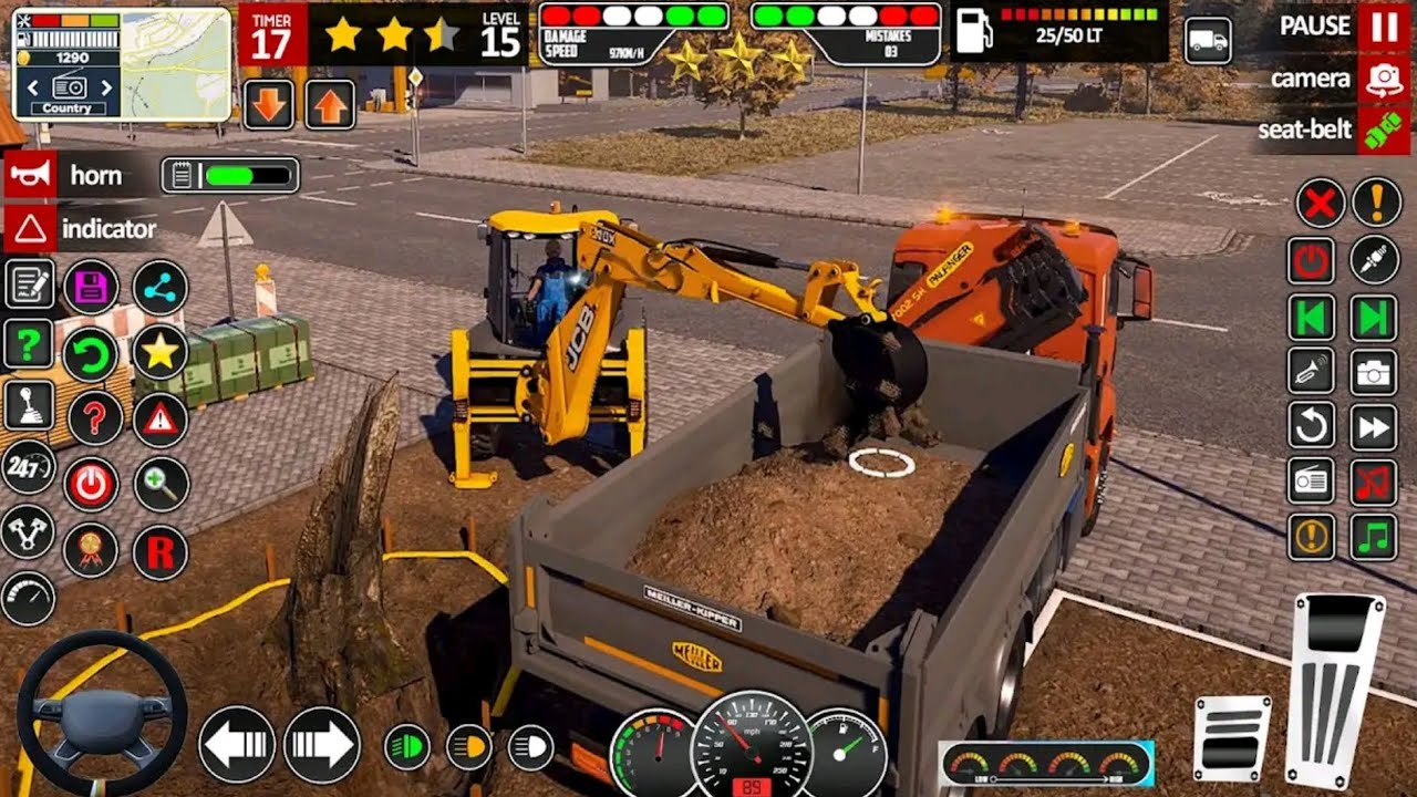 JCB game 3D Road construction - Gameplay - YouTube