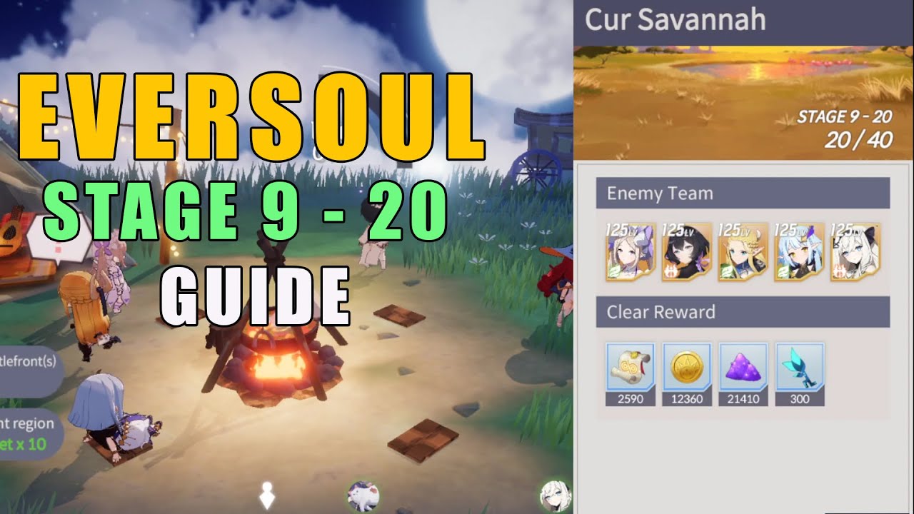 Eversoul Stage 9 - 20 (Cur Savannah) Guide - Eversoul (Android) - YouTube