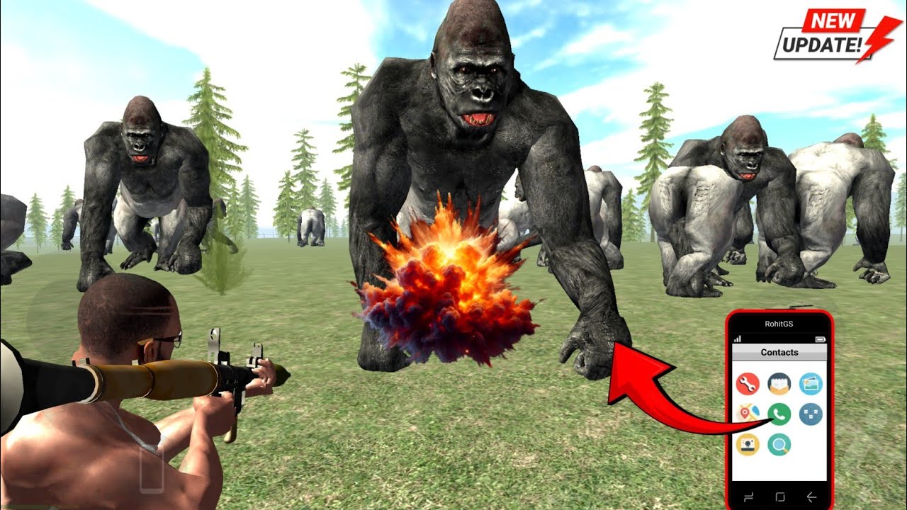 Indian bike Jurassic park Gorilla code | Gorilla vs frankly | Gorilla kill | Indian bike driving ...