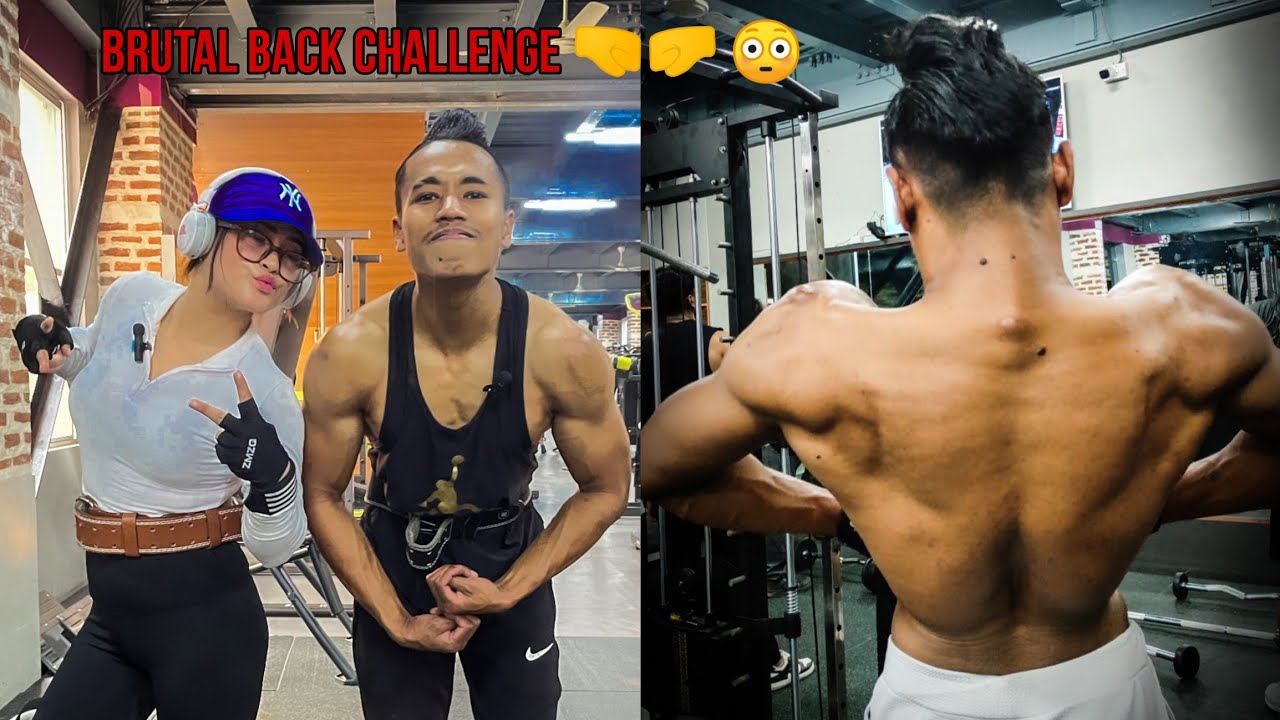 Brutal back workout challenge with her 😳💪 @neonriderkey-run☘️ - YouTube