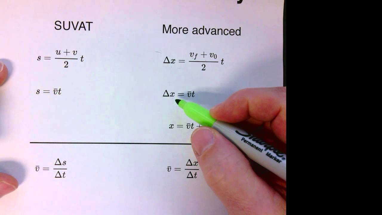 2 1 06 SUVAT EQs 1 CV pt2 - YouTube