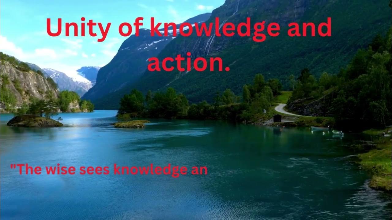 Unity of knowledge and action. - YouTube
