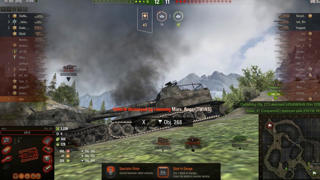 object 261 vs object 268 - YouTube