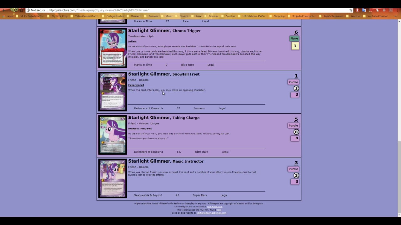 My Little Pony - Collectible Card Game (MLP CCG) - Deck Check ...