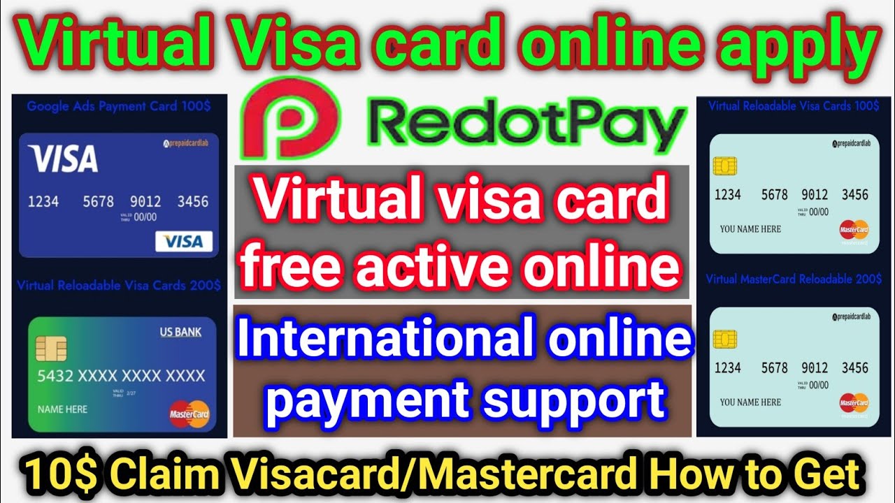💳 Redotpay Visa card apply online payment | 9$ Bonus Redotpay Promo ...