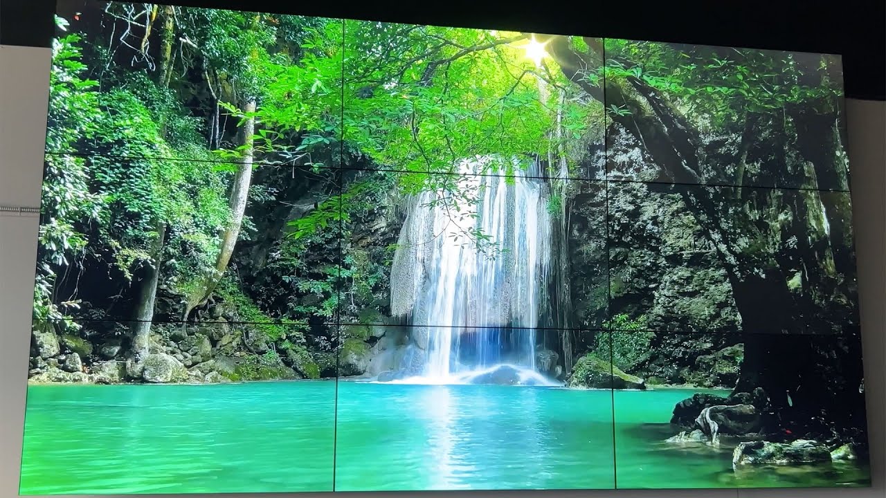 Brightlink Large Scale 3x3 LCD Video Wall Installation - YouTube
