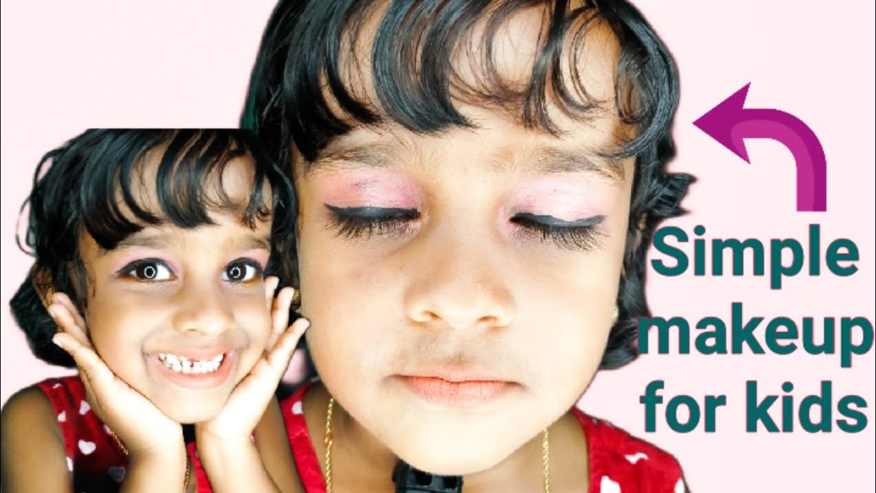 Simple makeup tutorial for kids | Farheen malik - YouTube