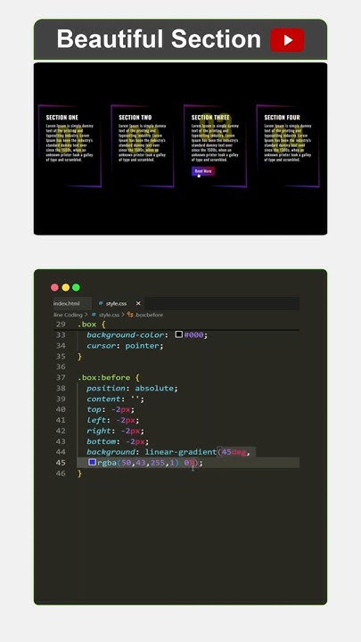 🤩😀create A Stunning Website Section With Css And Html Onlinecoding Cssanimation Youtube