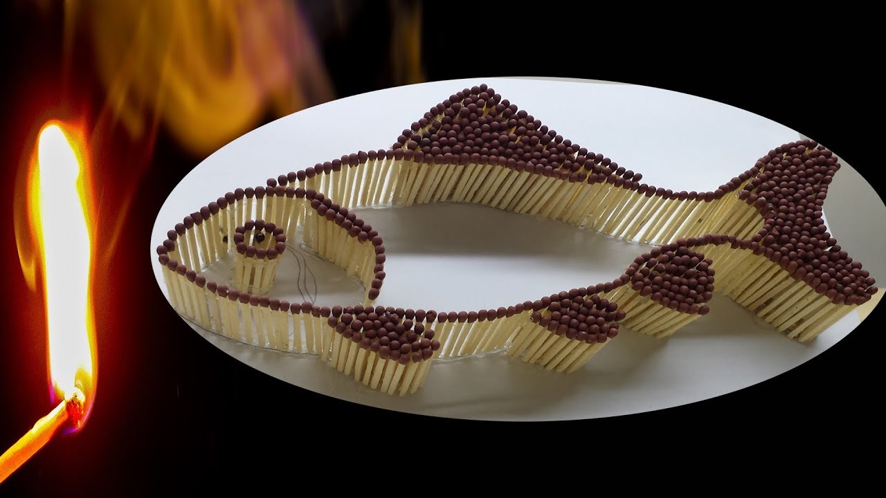 Fish Matchstick Art - YouTube