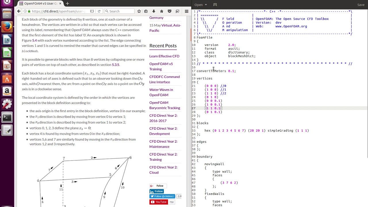 Openfoam Blockmesh Youtube 0084