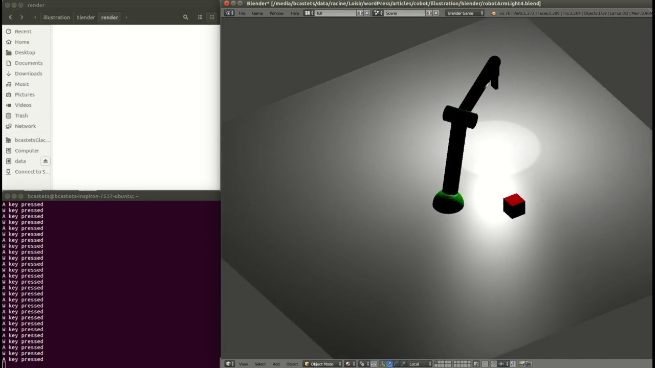 Virtual Robotic Arm (Blender) -1: Prototype demonstration - YouTube