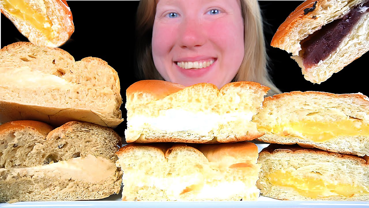 ASMR CREAM BREAD FEAST MUKBANG EATING SOUNDS - YouTube