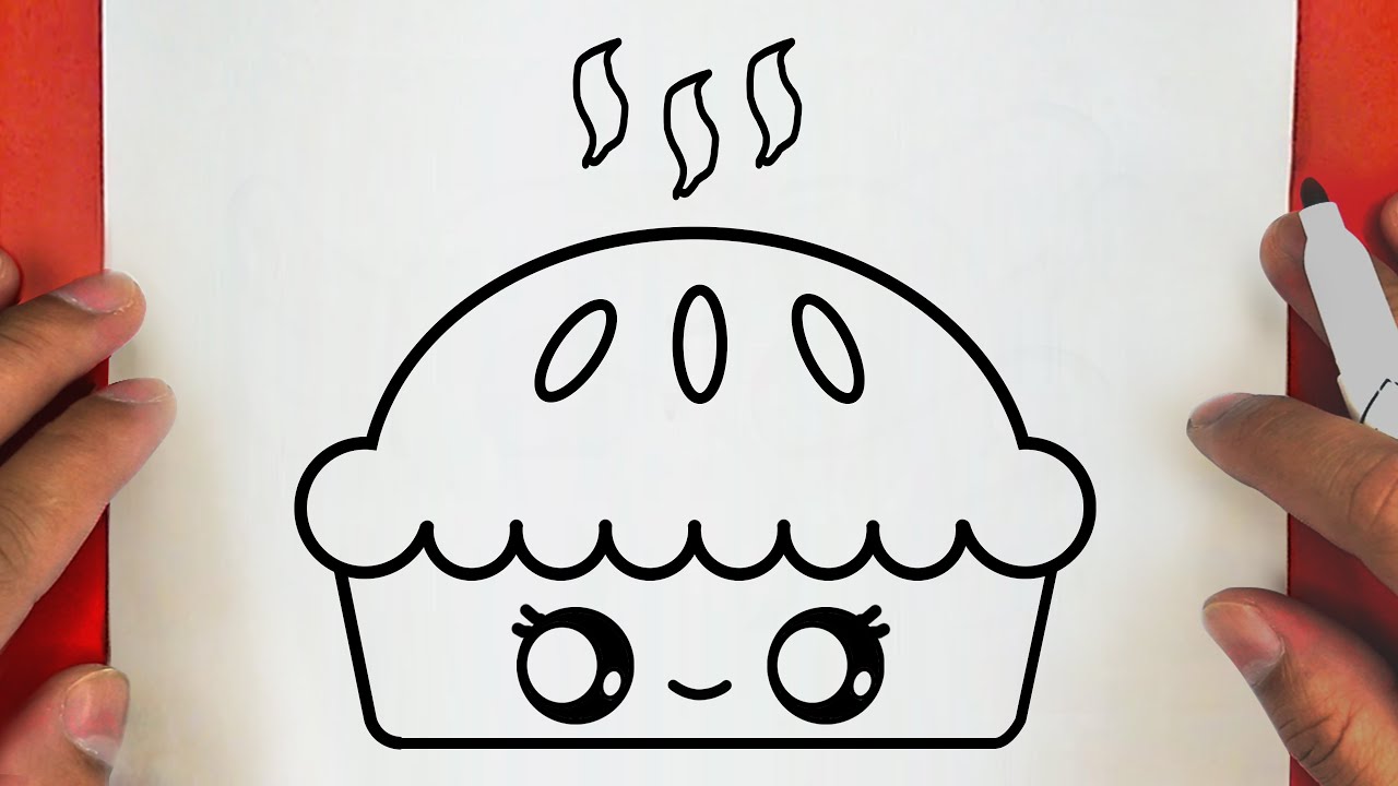 HOW TO DRAW A CUTE APPLE PIE, STEP BY STEP, Jack drawings - YouTube