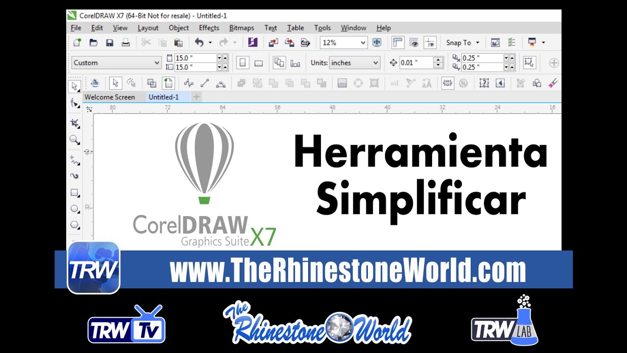 Spanish CorelDraw Simplify Tool Basics The Rhinestone World TRWCD33 ...