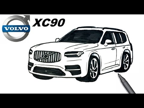 Easy Drawing Volvo XC90 I Kolay Volvo XC90 Çizimi I SUV Nasıl Çizilir ...