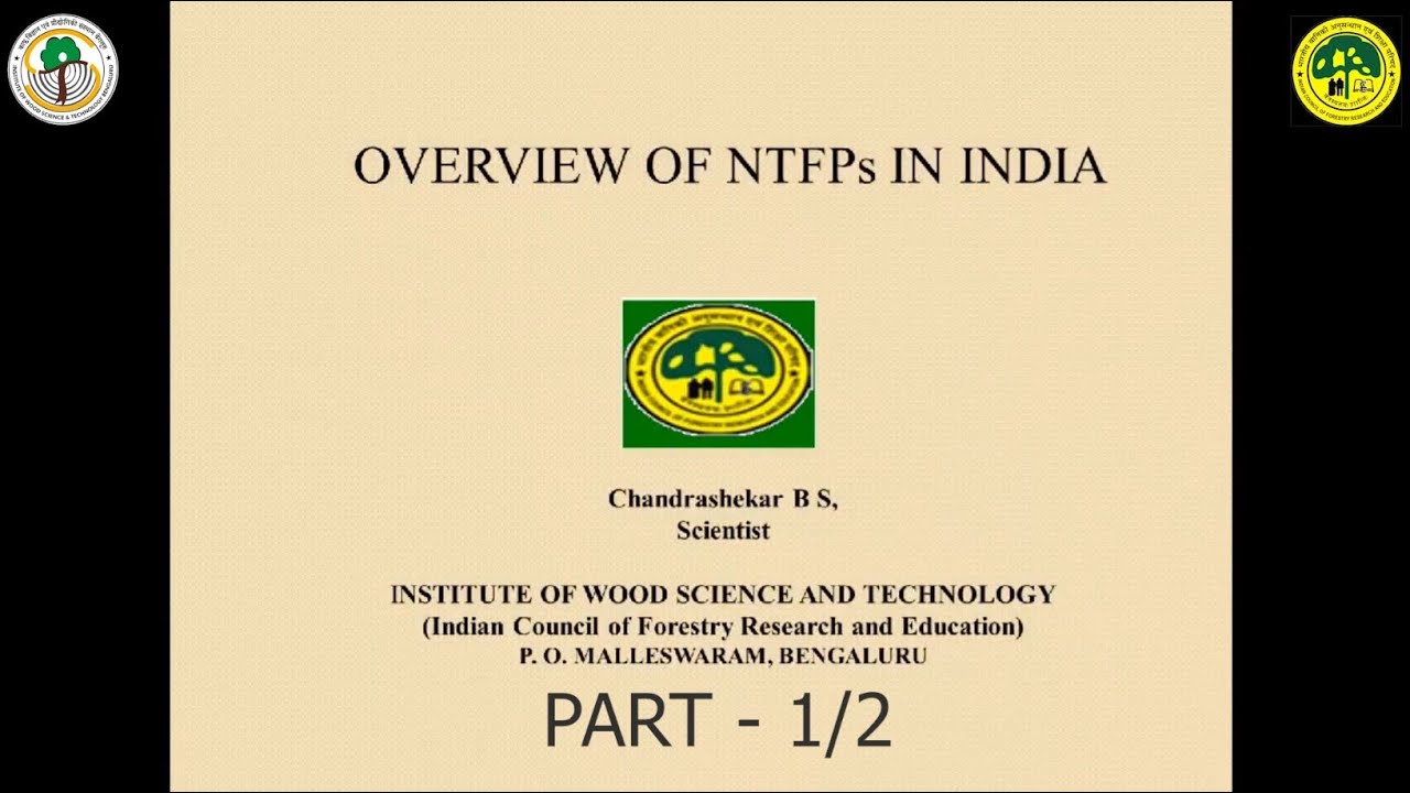 Presentation on, 'Overview of NTFP in INDIA' Part 1 by Dr B S ...