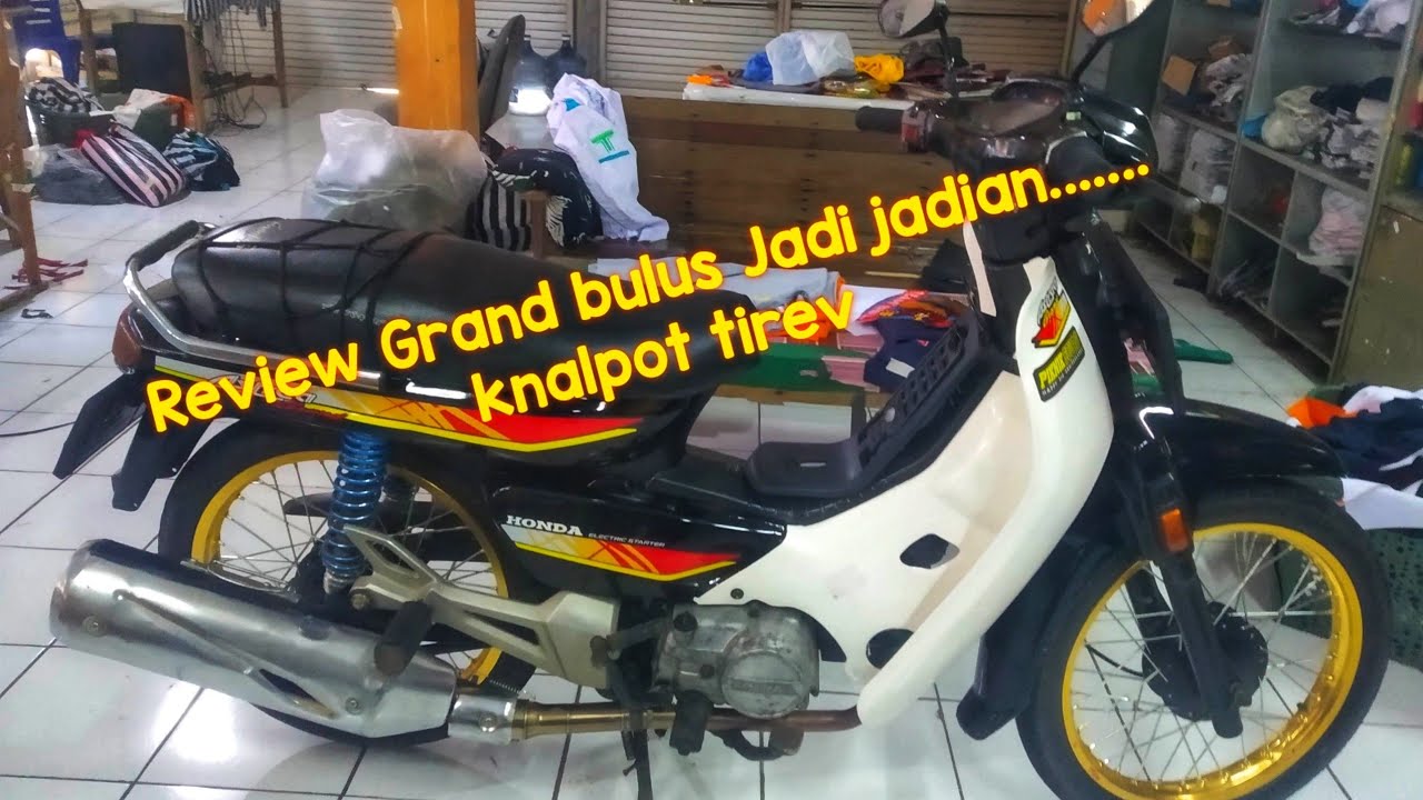 review honda grand bulus knalpot tiger revo - YouTube