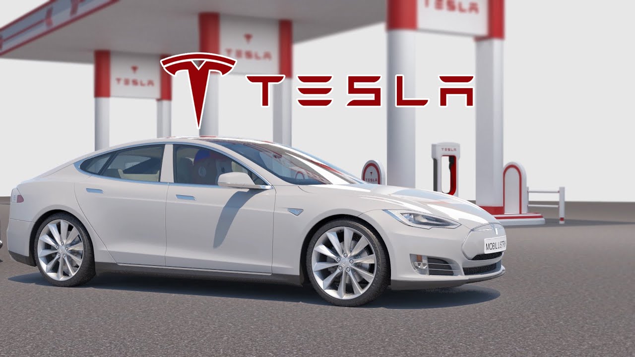 Tesla Electric Car 3D Animation - YouTube