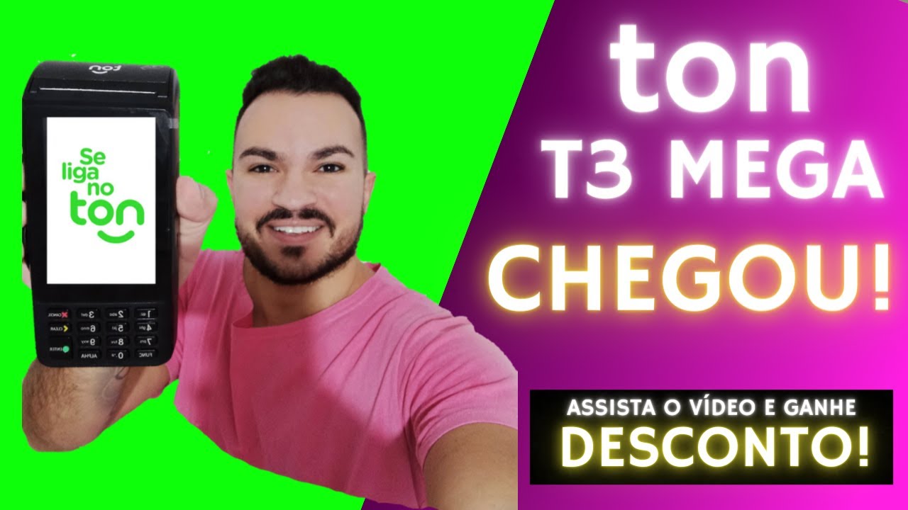Ton T3 Mega CHEGOU! - Veja o Unboxing dessa maquininha de cartão Sem ...