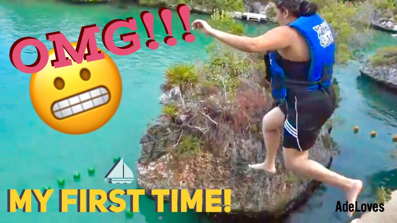 Xel-Ha cliff jumping in Cancun, Mexico - YouTube