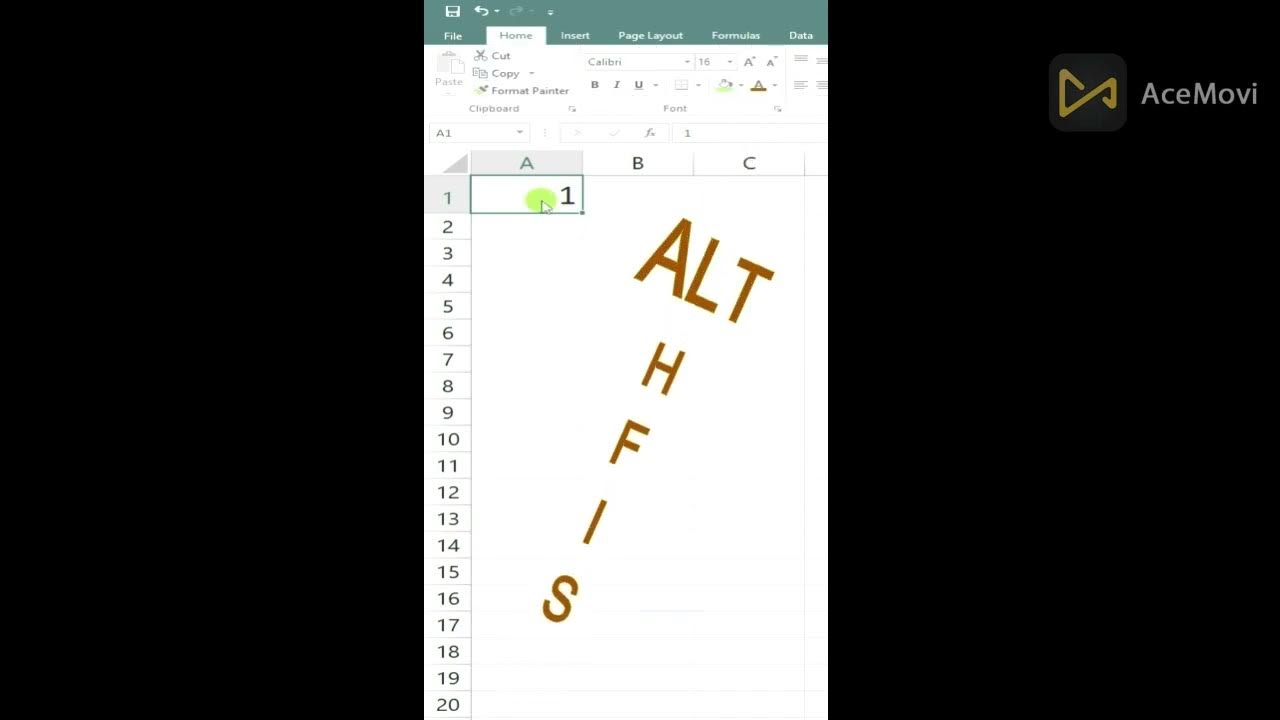 Excel Shorts how to use the shortcut Alt + H + F + I + S to type serial ...